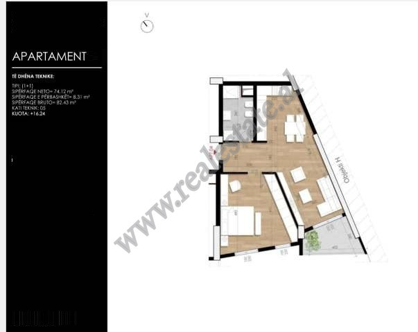 Apartament ne shitje ne Kompleksin Garden Residence Turdiu ne Tirane